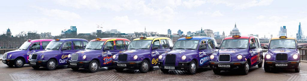 Cadbury's Joy Cabs Taxi Wraps